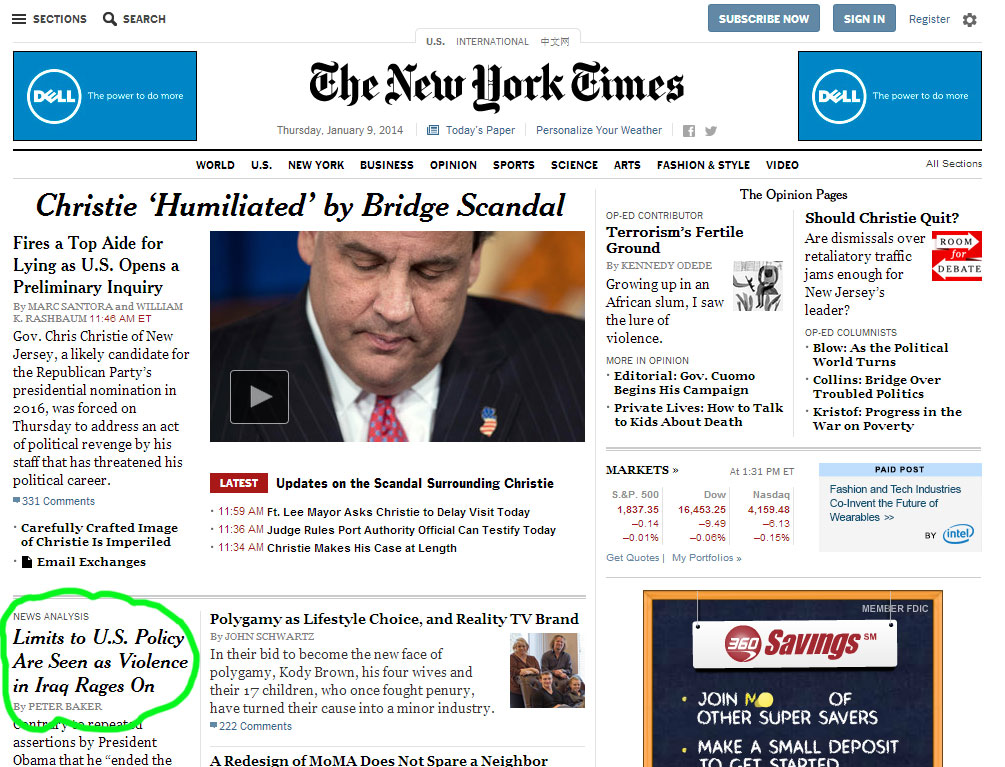 Love the one-column headline style, NYTimes.com! – Brandon Moeller